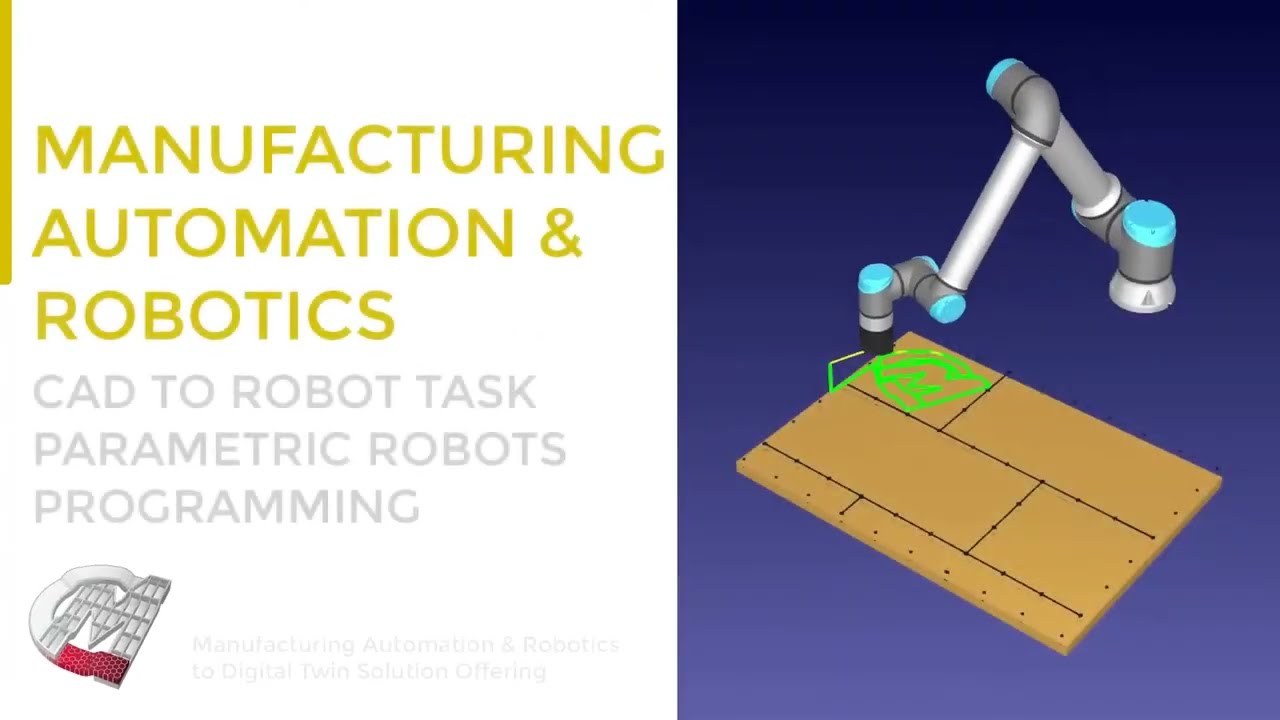 Parametric Robotic Arm Offline Programming using CAD models and RoboDK