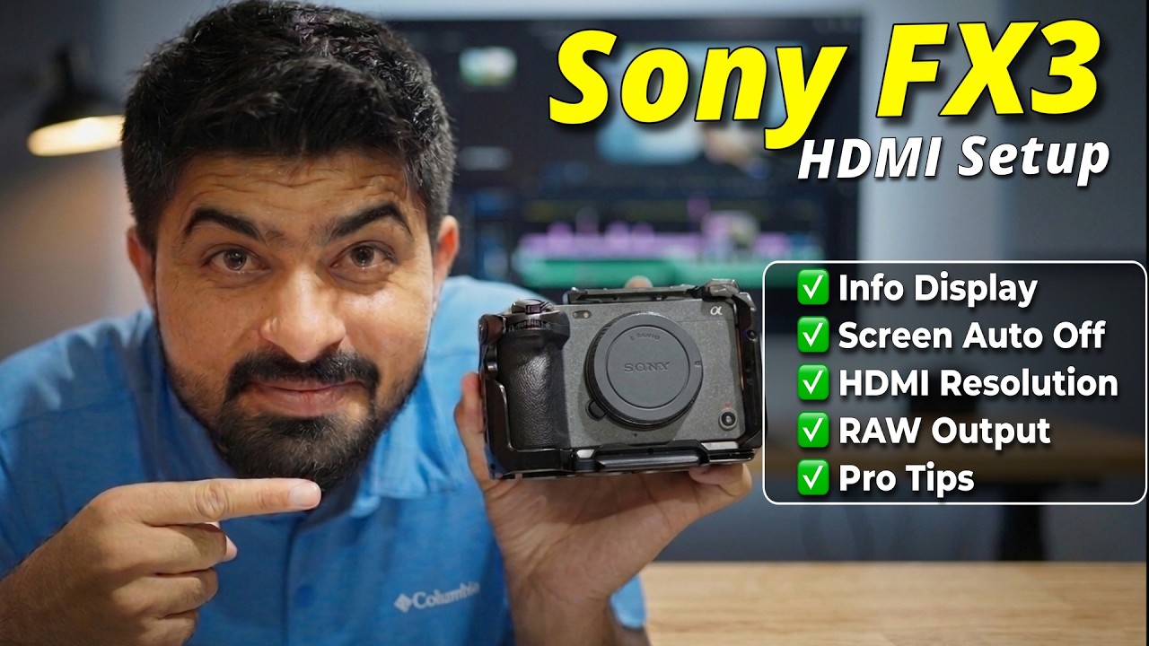 Sony FX3 HDMI Output Settings: Fix Black Screen & Toggle Camera Info