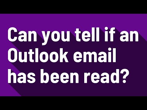 Can you tell if an Outlook email has been read?