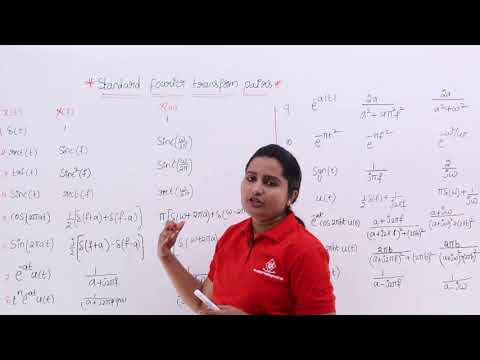 Standard Fourier Transform Pairs Video Lecture - Crash Course (English) for Electrical ...
