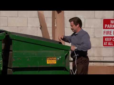 Guy throws computer into the trash Original