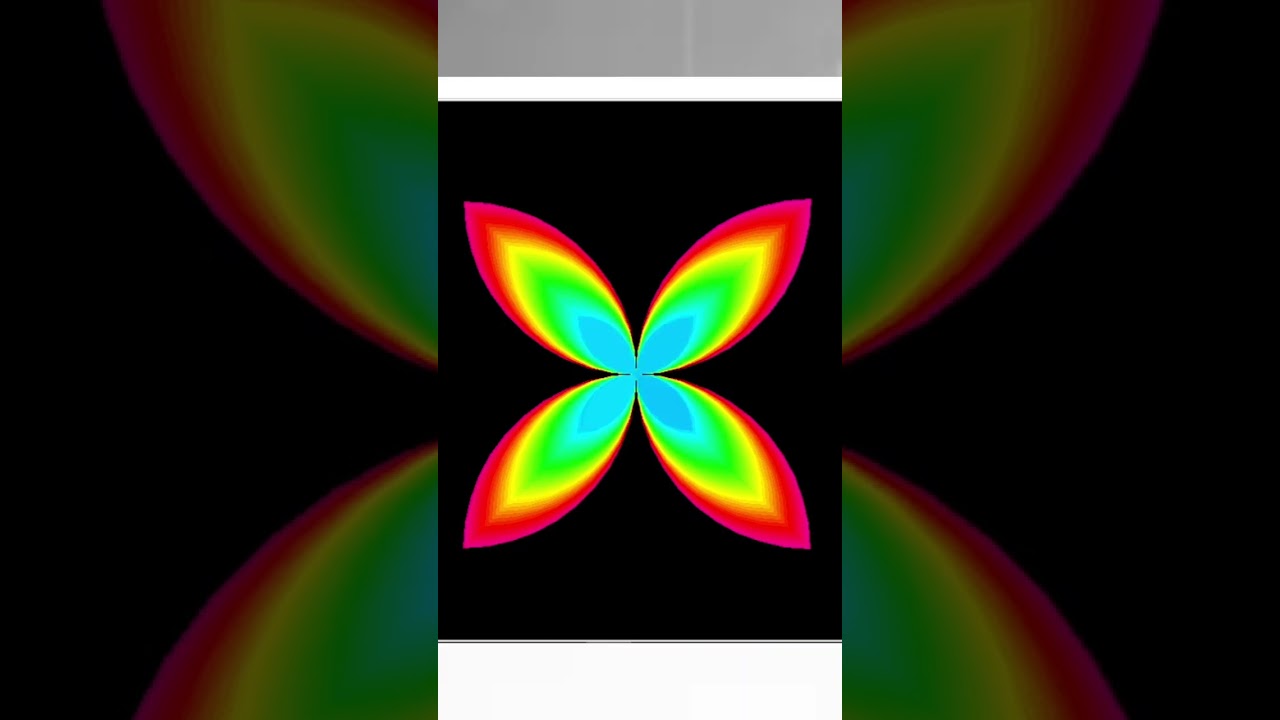 Python turtle graphics code to draw a butterfly pattern.