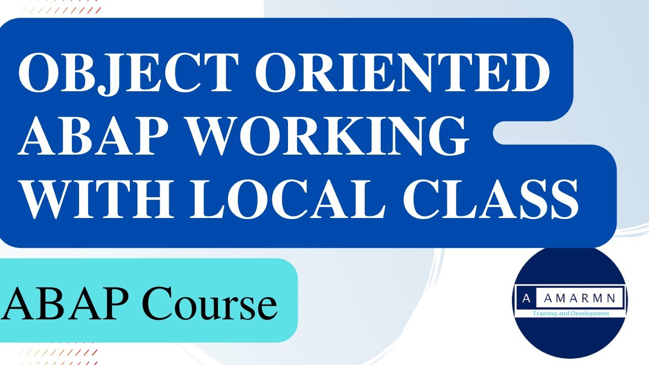 Object Oriented ABAP working with Local Class