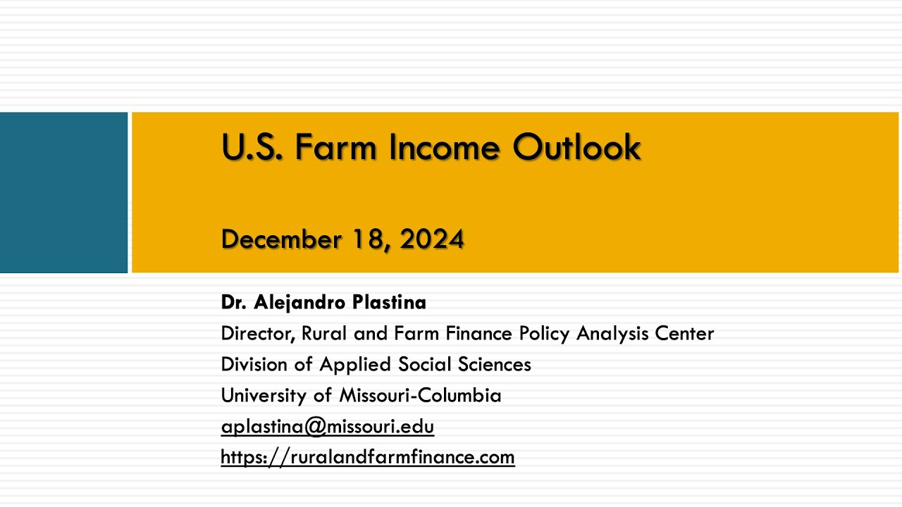 The Farm Income Outlook and Boosting Carbon Revenue Opportunities