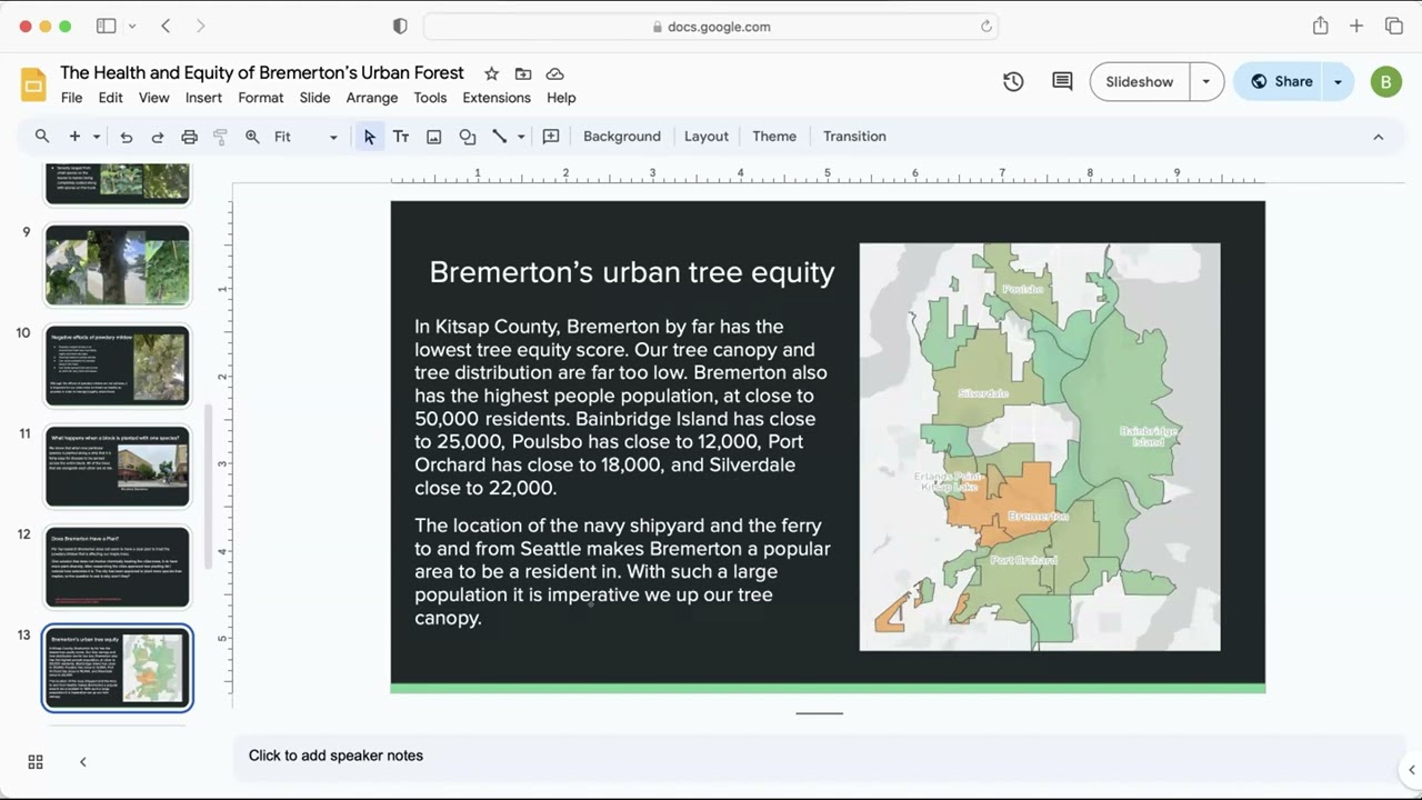 The Health and Equity of Bremerton's Urban Forest