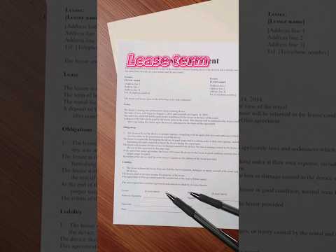 LEASE TERM | CUSTOMER SERVICE DEFINITION