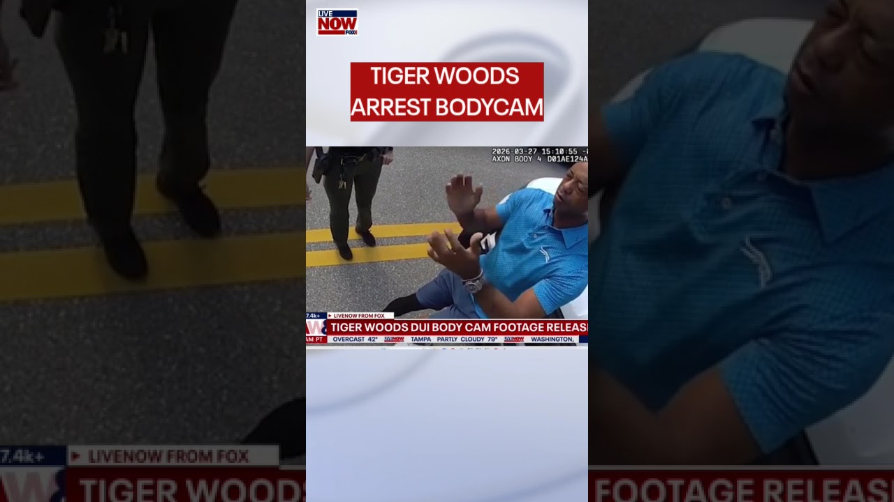 Tiger Woods bodycam footage released after DUI arrest #tigerwoods #tigerwoodsarrest