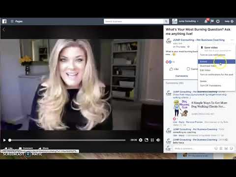 Embed Facebook Live Video onto Wordpress Website for Pet Sitters
