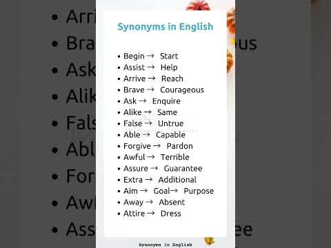 Synonyms in English π Learn English | #shorts #trending #short #youtubeshorts #letslearn