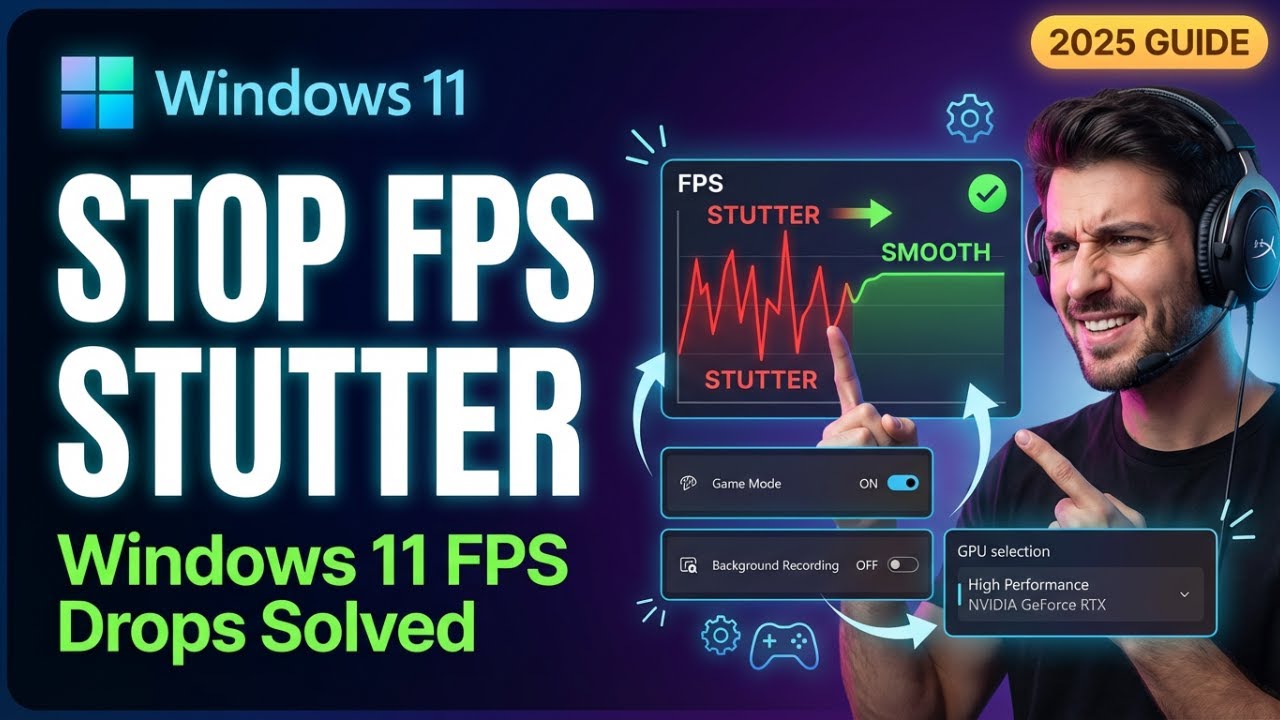 Fix Game Stuttering & Frame Drops in Windows 11 (2025 Guide)
