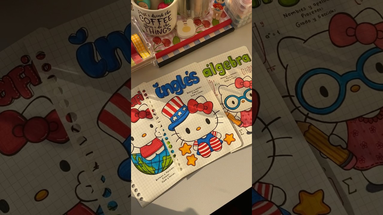 Ideas de portadas 📚🤗💐 #apuntes #studymotivation #hellokitty #study #apuntesbonitos #fechas