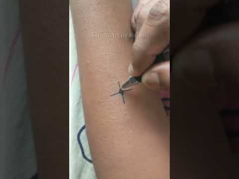 simple & small tattoo making with easy steps