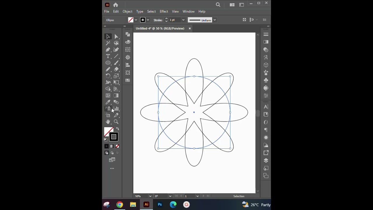 flower design tutorial #adobeillustrator #logo #tutorial2024 #shorts