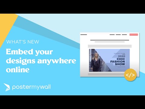 Embed Your Designs Anywhere Online with PosterMyWall