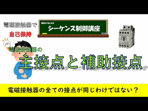 主接点と補助接点。自己保持の前に、電磁接触器と動作について解説