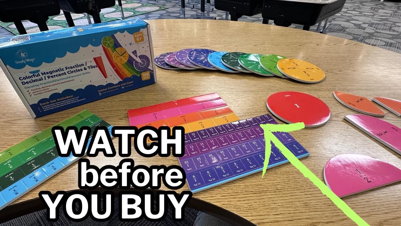 My honest teacher review of Simply Magic Magnetic Fraction Tiles and Circles with %