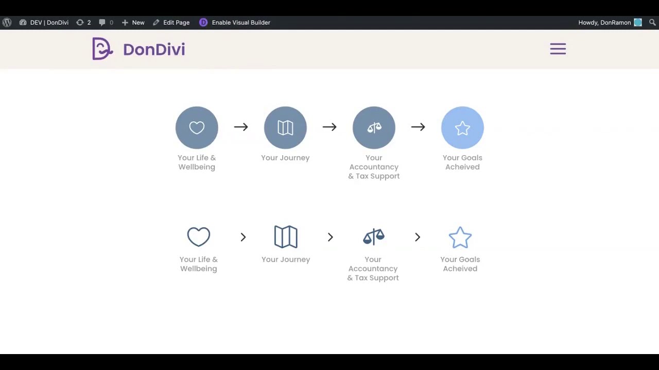 Process Steps with arrows in Divi (1) - DiviMenus