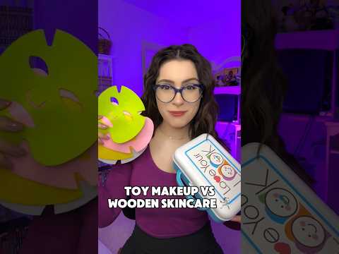 ASMR Toy Makeup vs Wooden Skincare ๐คบ #shorts #asmr #relax