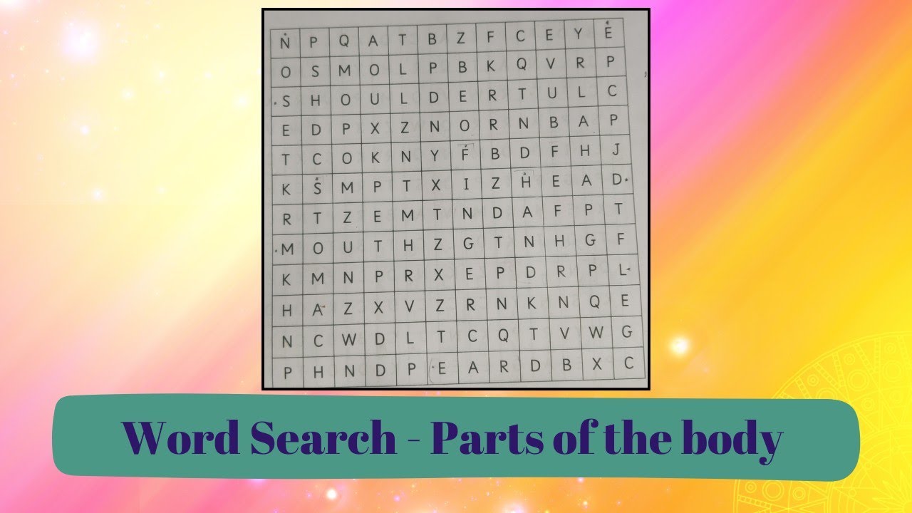 Navneet Holiday Book - 2 ( Word Search - Parts of the body )