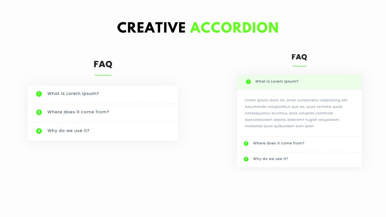 Creative FAQ Section Design Using Bootstrap