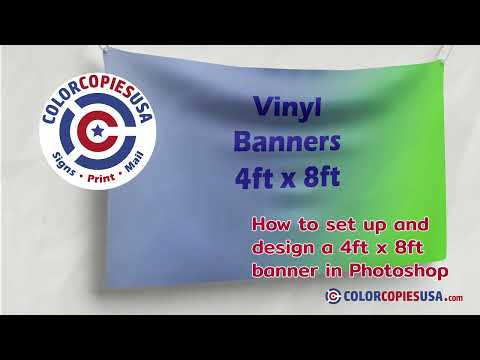 Step by step to create and design a 4x8ft banner in photoshop