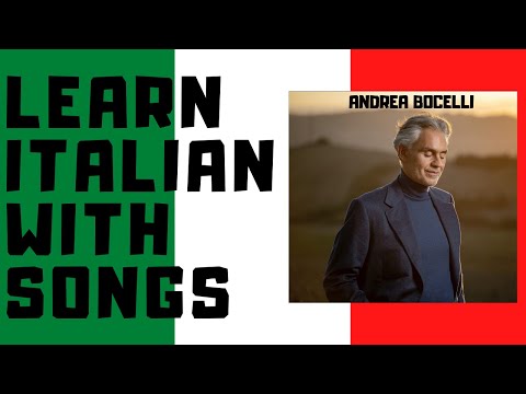 Learn Italian With Songs - Andrea Bocelli - Con te partirò (English Lyrics Translation)