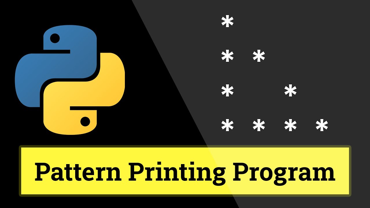 Python Pattern Programs | Printing Stars in Hollow Right Triangle Shape | Tutorial