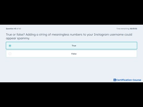 True or false? Adding a string of meaningless numbers to your Instagram username could appear spammy
