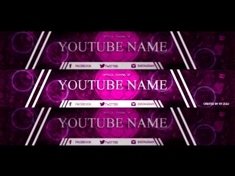 6 Free Custom Youtube Banners Showcase