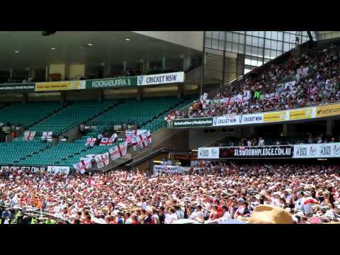 Ashes 2010/2011 - Sydney Cricket Ground - Day 5 - Barmy Army - We all Shagged Matilda Song