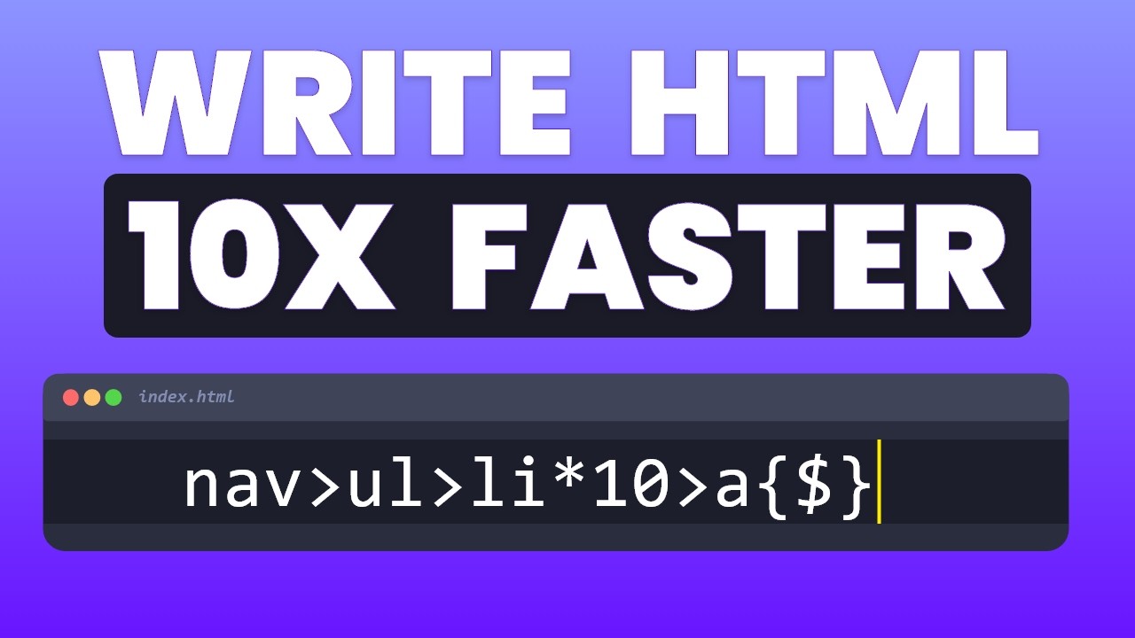 How I Code INSANELY FAST in VS Code - Emmet Tutorial