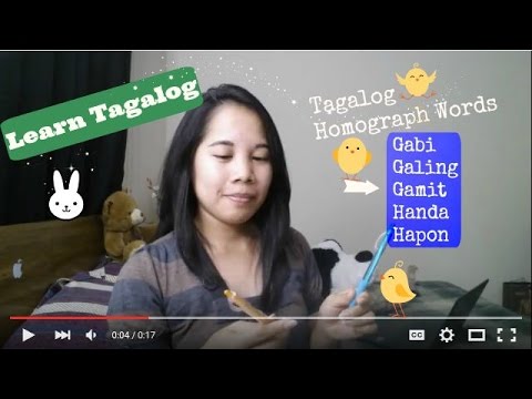 Learn Tagalog: Tagalog Homograph Words (G-H)