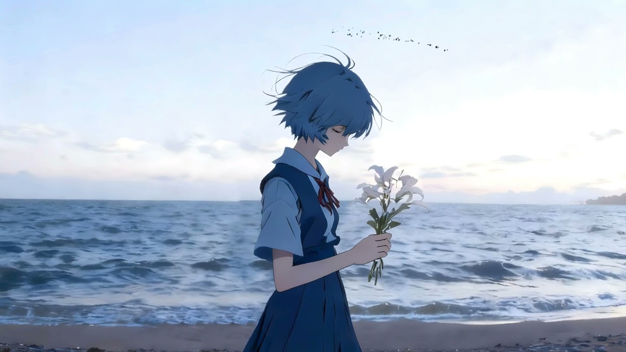 Wallpaper 4k live: Rei At The Shoreline Neon Genesis Evangelion Live Wallpaper