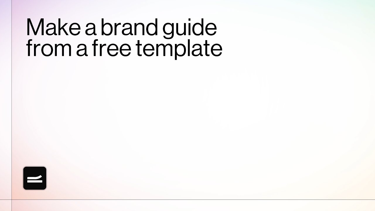 Make a brand guide from a free template · 💻 Guidelines Tutorial