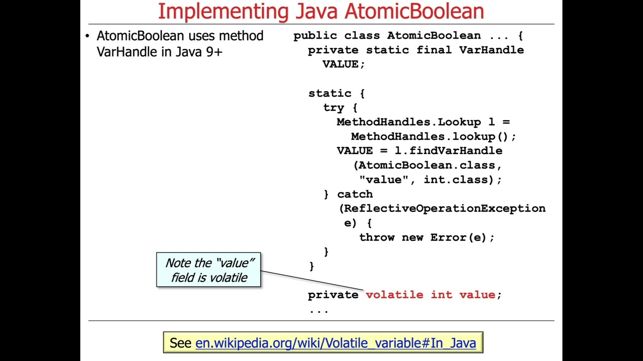 Implementing Java AtomicBoolean