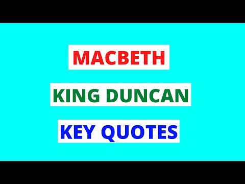 Macbeth: King Duncan Key Quotes Analysis In 60 Seconds! | GCSE English Exams Revision!