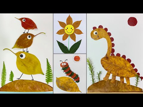 Beautiful Leaf Craft Ideas for Kids - Leaf Art | Stunning Leaf Crafts for Kids to Make