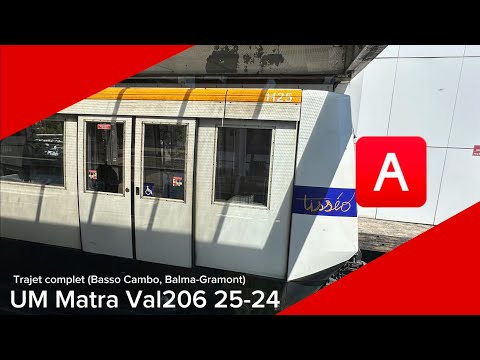 Tisséo - UM Matra Val206 25-24 Trajet (Basso Cambo, Balma-Gramont nouvelle annonce station Arènes