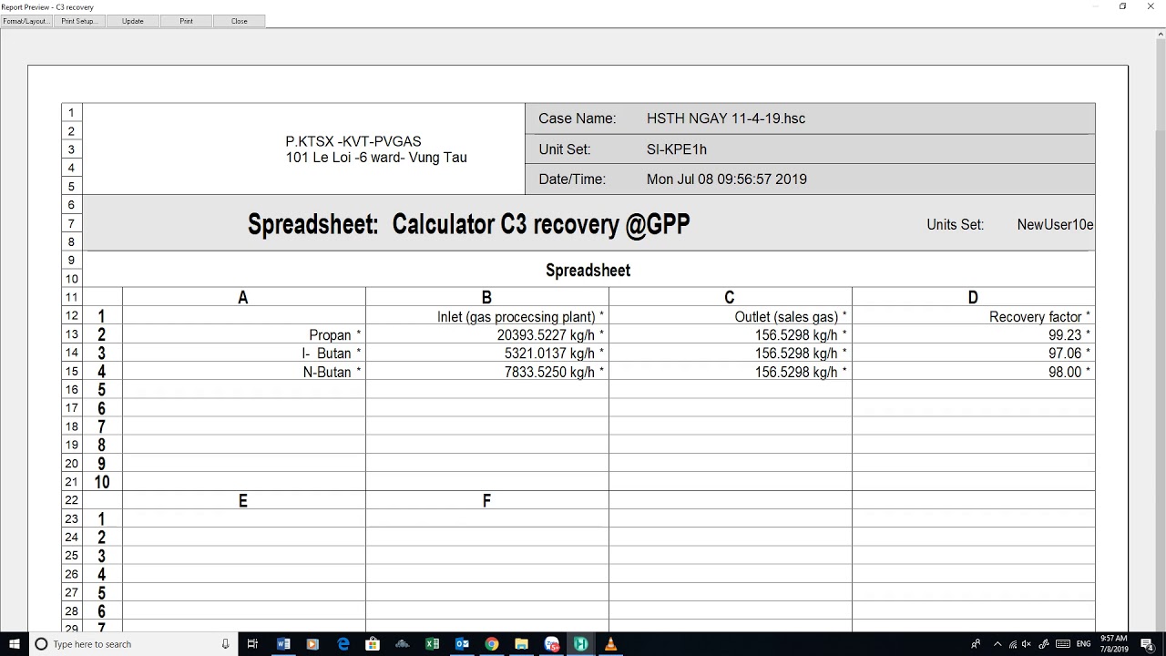 how to creative report in hysys