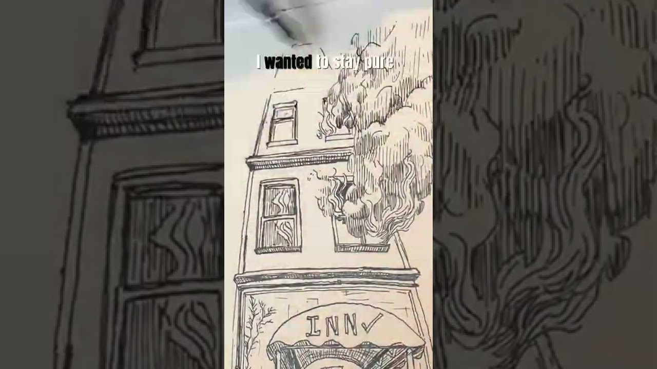 Drawing a Burning Building #shorts