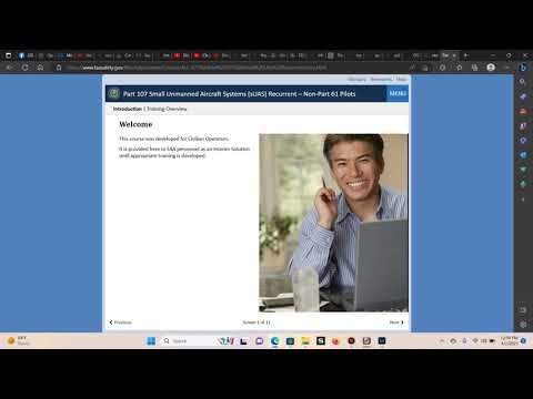 FAA 2023 Part 107 Recurrent (Training) Sample | Certified Remote Pilot | Drone Information |