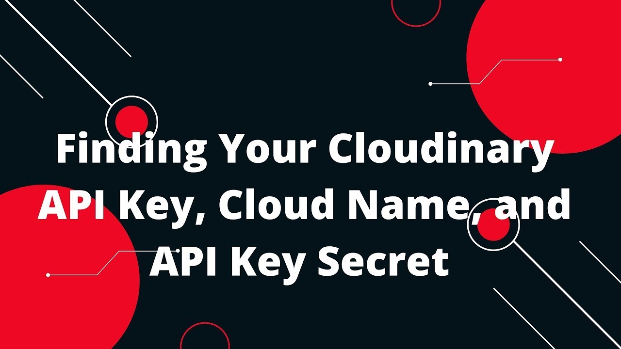 Setup Cloudinary account