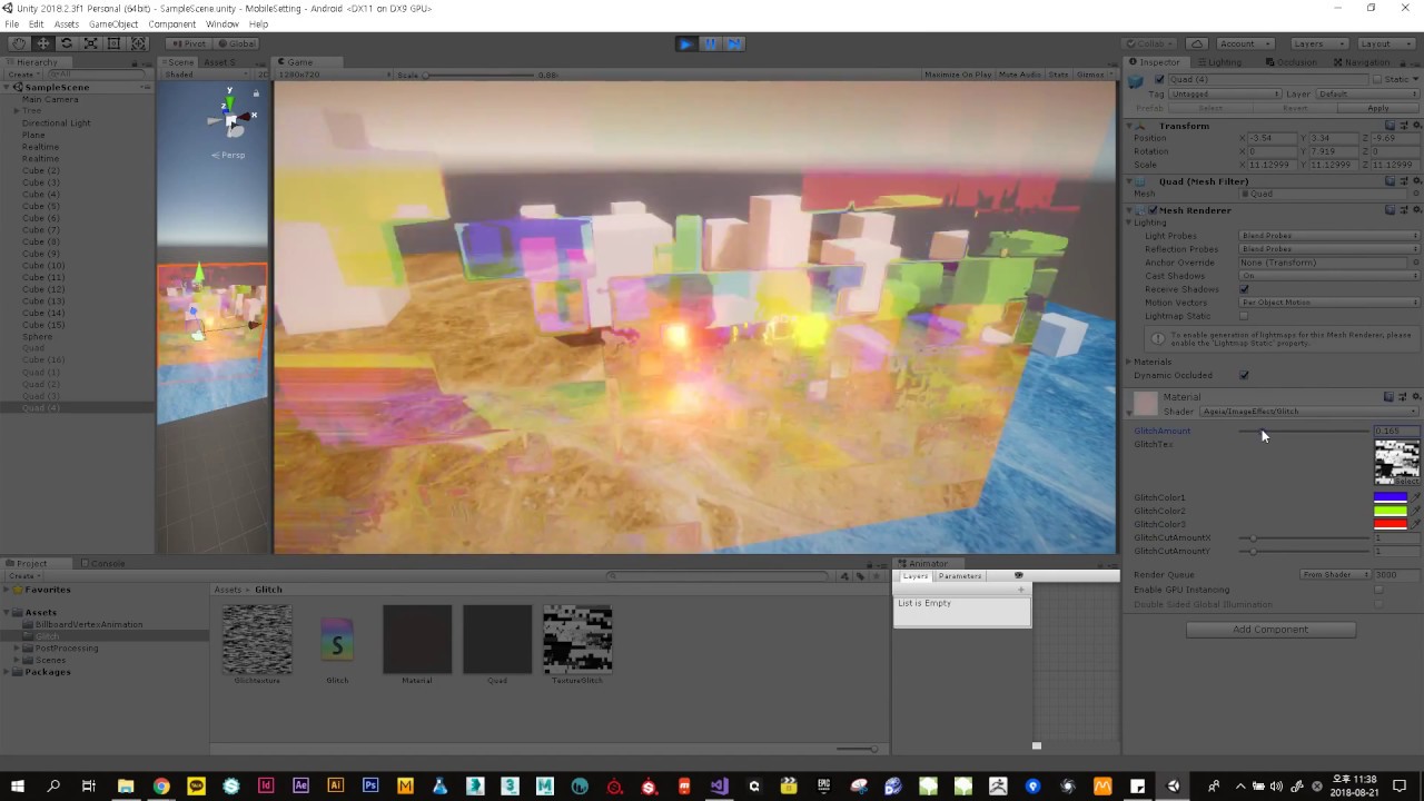 Unity simple GlitchEffect Test