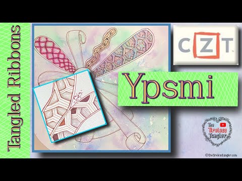 YPSMI || Easy Zentangle ® Patterns for Beginners || Tangled Ribbon Flower #10