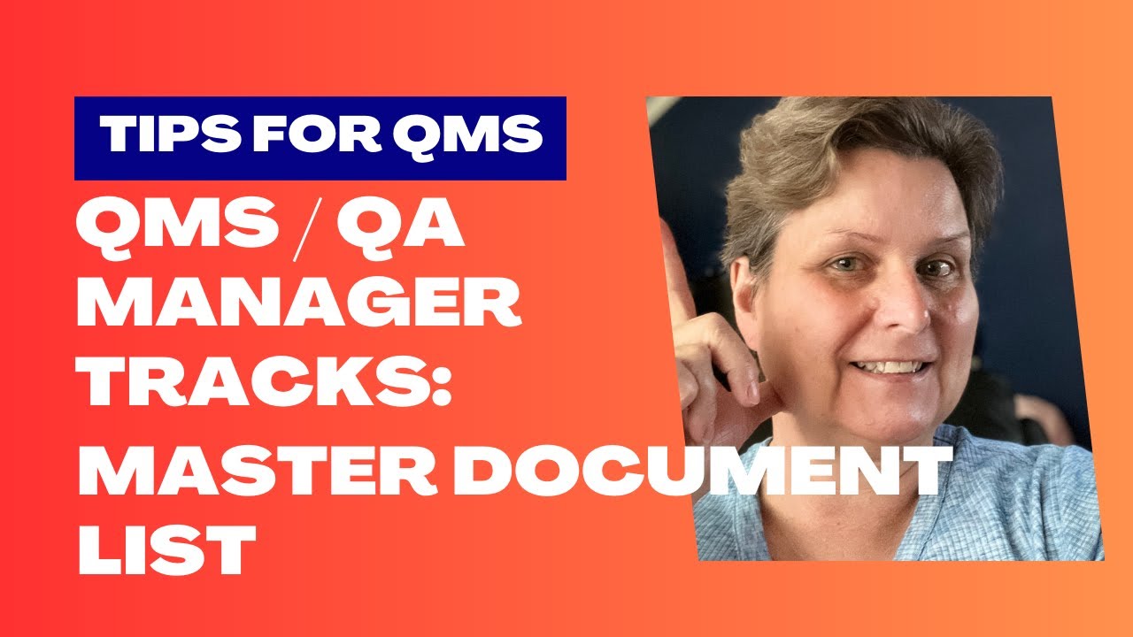 Master Document List for Quality Management Systems