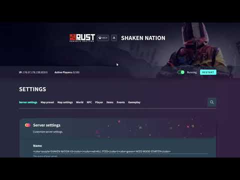 RUST CONSOLE - HOW TO SET CUSTOM SERVER NAME COLORS