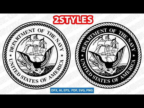 Department of the Navy Logo SVG Sticker Decal Silhouette Cameo Cricut Cut File Dxf PNG