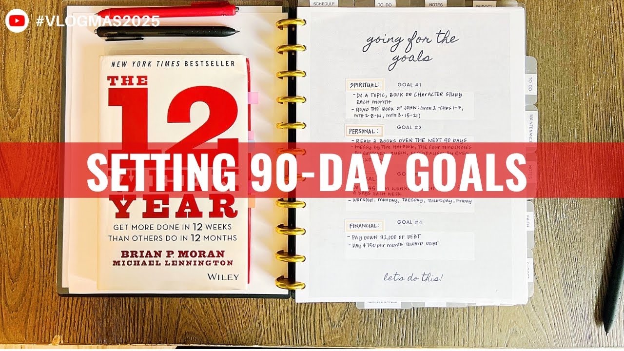 Setting 90 day Goals for 2026 #video4of25 #vlogmas2025 #howtostartorganizingyourlife