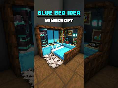 Blue Interior Bed Design π #minecraft