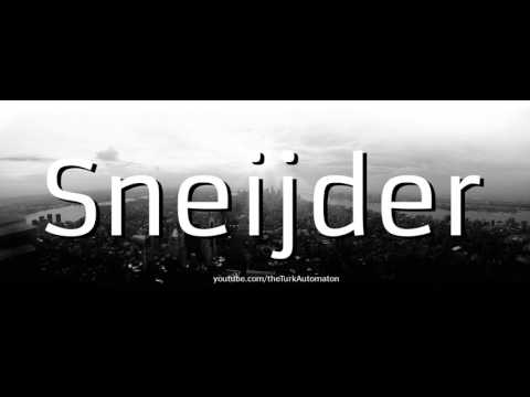 How to pronounce Sneijder in German